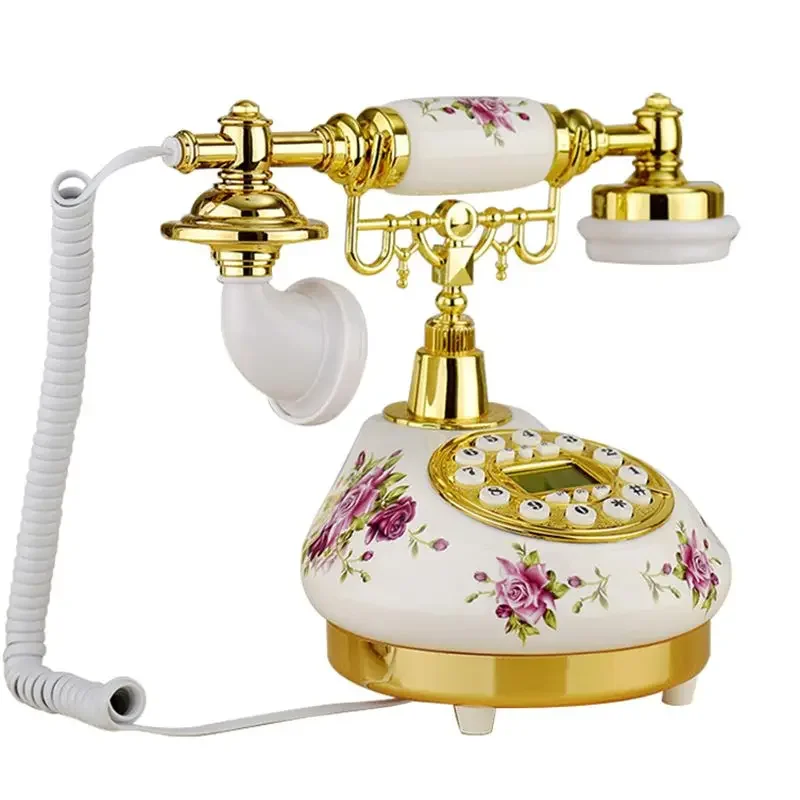Ceramic Vintage Antique Phone Landline Telephone With Caller ID, Blue ...