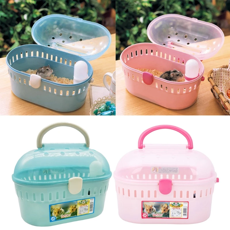 Portable Travel Hamster Cage Carrier Breathable Outdoor for Hamster ...