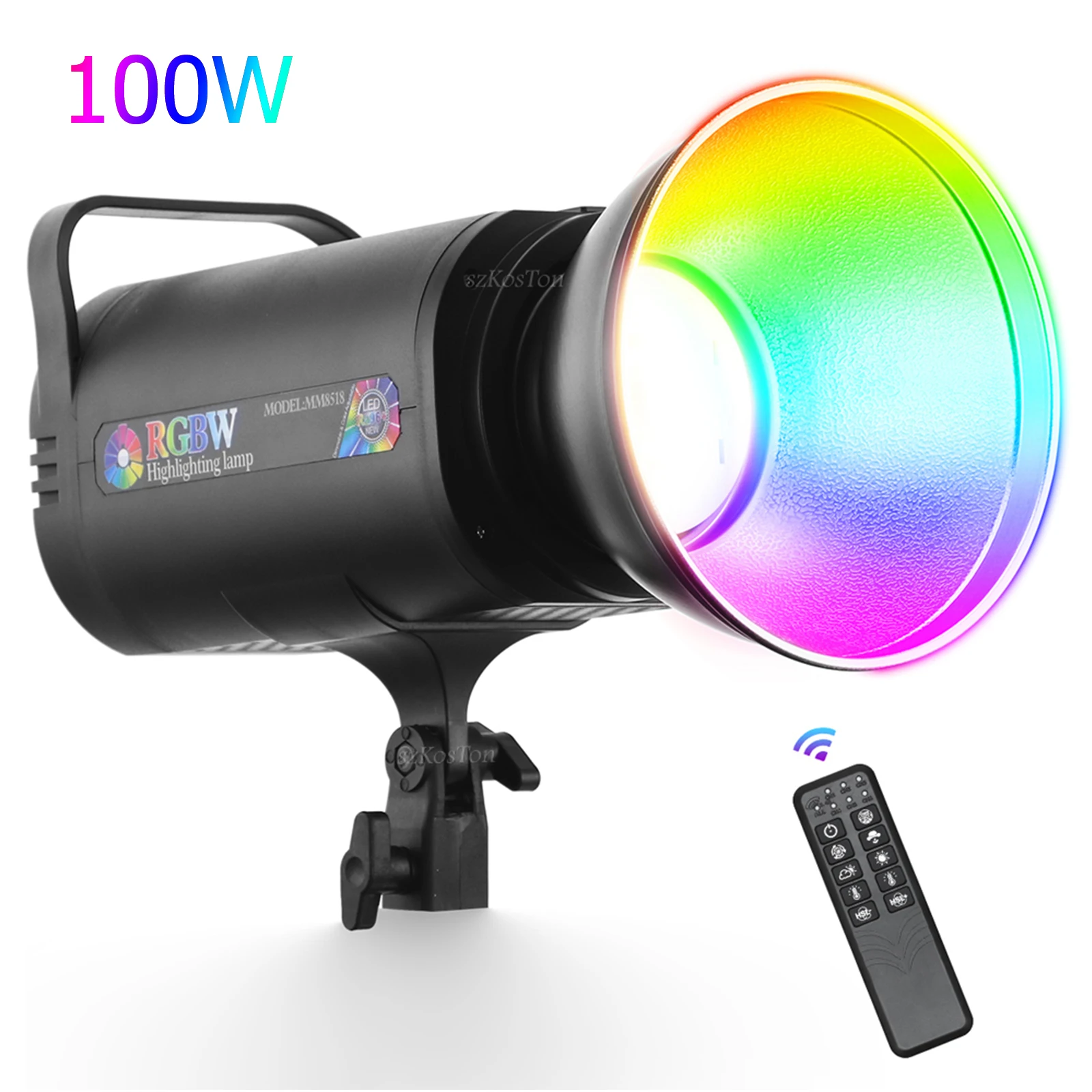 100w Rgb Led Video Light Studio Lamp 1700k~12000k Cri 96+ Continuous ...