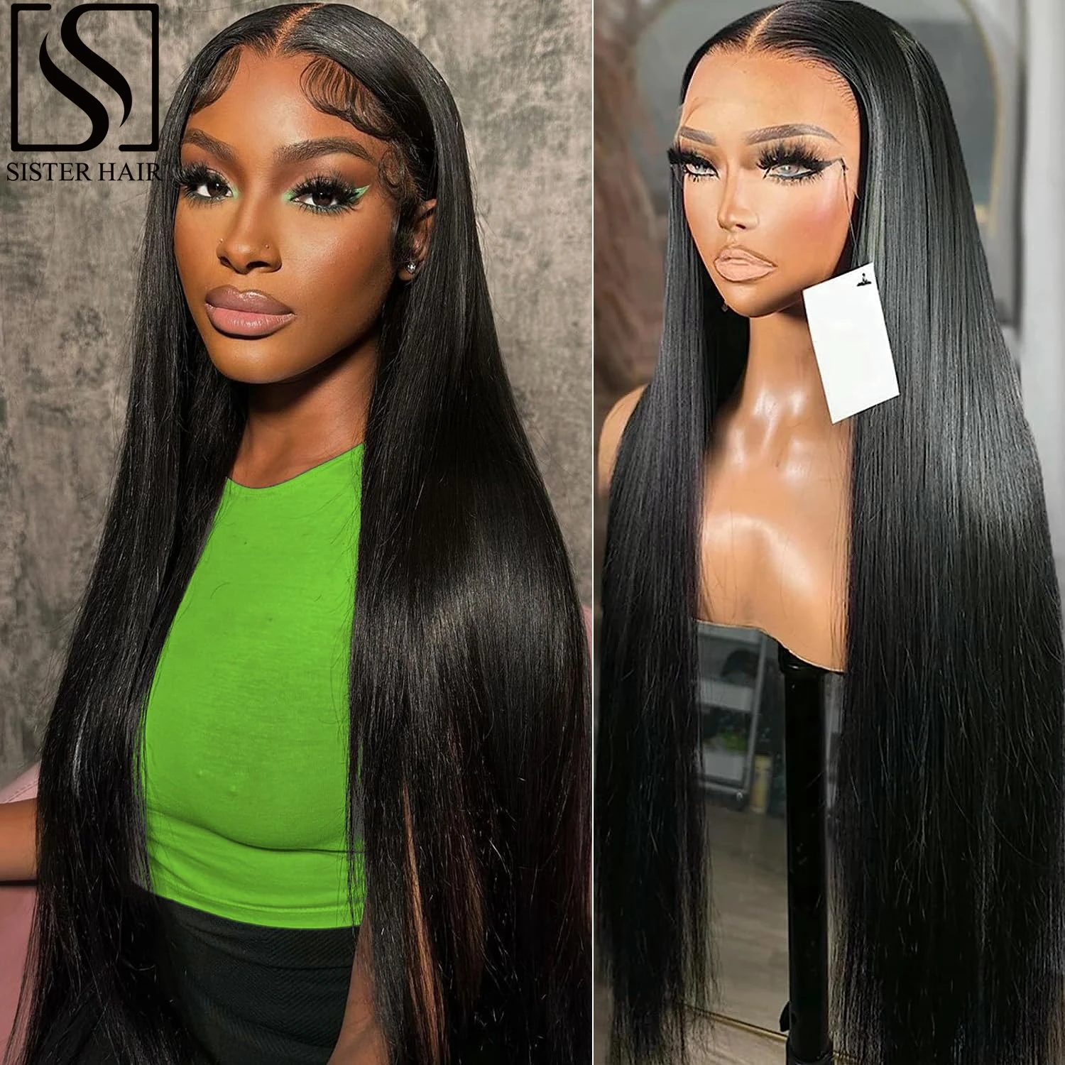 46-48-Inch-Long-Straight-Lace-Wig-13x4-Full-Lace-Frontal-Human-Hair ...