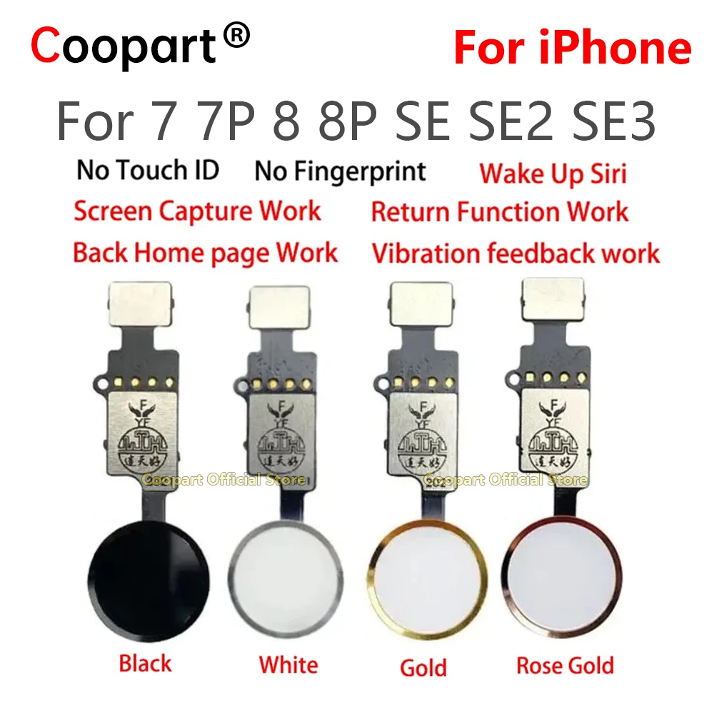 Universal Home Button Menu Keypad Flex For iPhone 7 8 Plus SE2020 SE2 ...