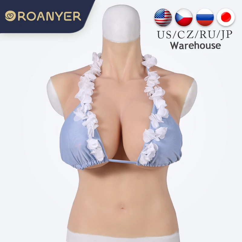 ROANYER Transgender Silicone Fake Breast forms For Crossdresser Boobs Male To Female Cosplay ...