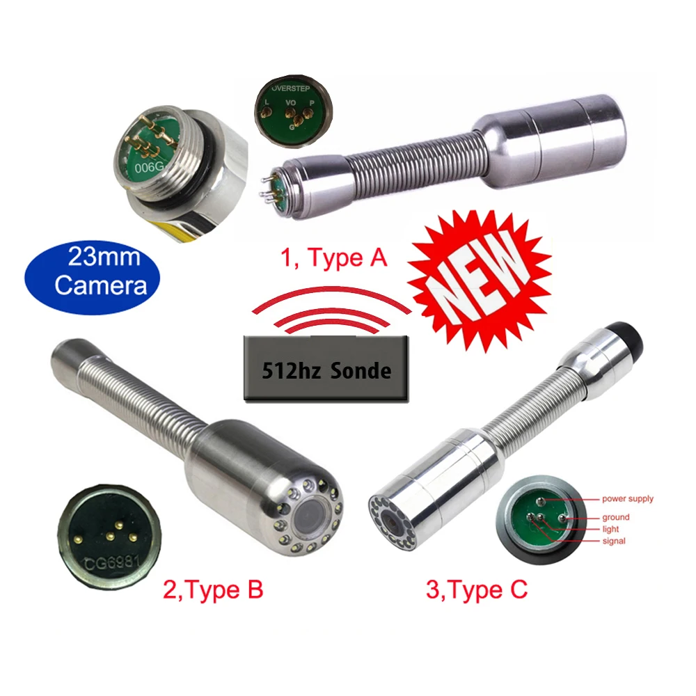 512Hz-23mm-Pipe-Drain-Sewer-Inspection-Camera-Head-Replacement-With ...
