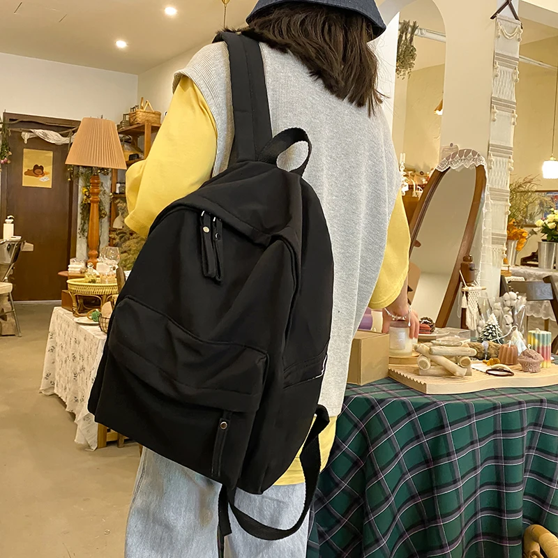 Seetic Multi-pockets Backpack Women Waterproof Nylon School Bag Fashion Waterproof Backpack ...