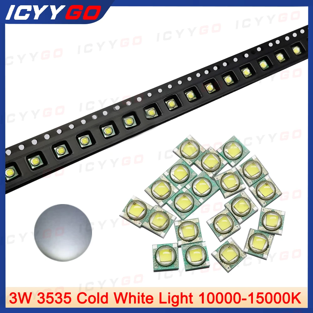 10-Pieces-3W-3535-High-Power-LED-Ceramic-Aluminum-Nitride-Gold-Wire ...