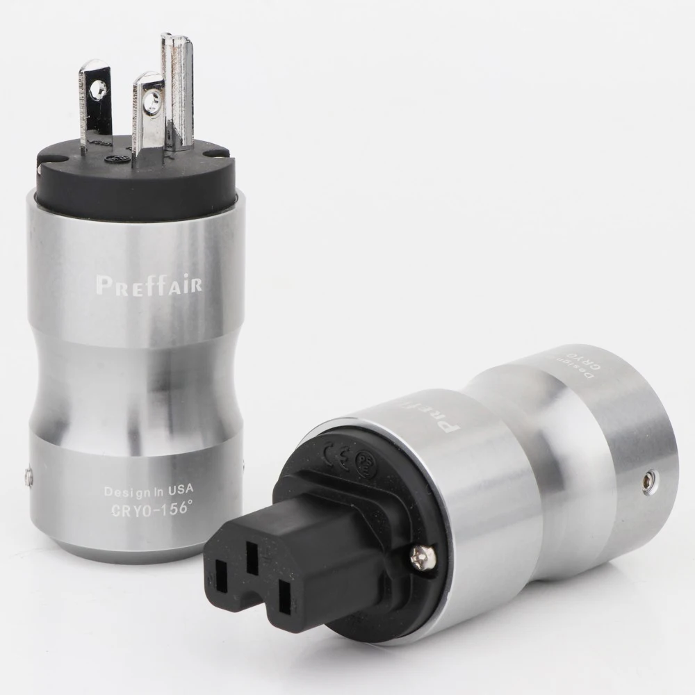 HI-End Preffair CRYO-156° Rhodium Plated EU/US Plug AC Power Connector ...