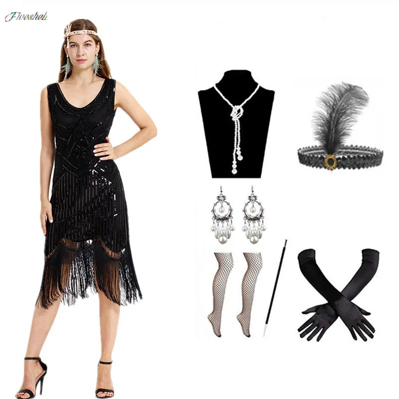 Vintage Flapper Girl Dress