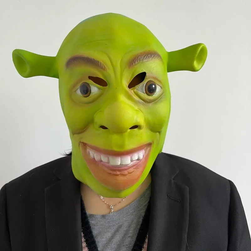 1-PC-Shrek-Mask-Deluxe-Green-Lifelike-Latex-Full-Head-Mask-Funny-Adults ...