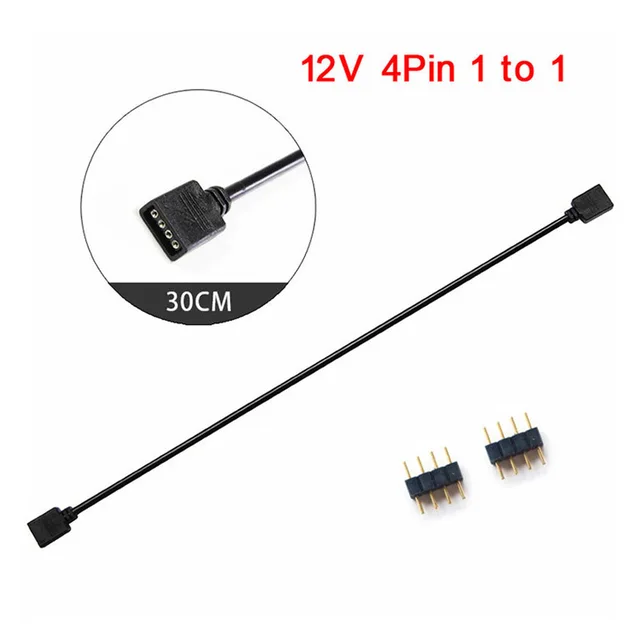 5V 3 Pin Computer Motherboard Extension Cable 12V 4Pin RGB / 5V 3Pin ...