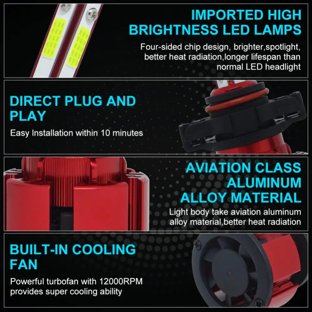 Automobile-Fog-Light-Led-High-Luminous-Non-destructive-Installation ...