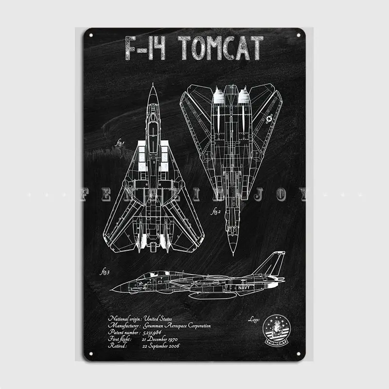 Poster Tomcat F14 | Wall Mural Garage | Metal Sign Poster | Metal Wall ...