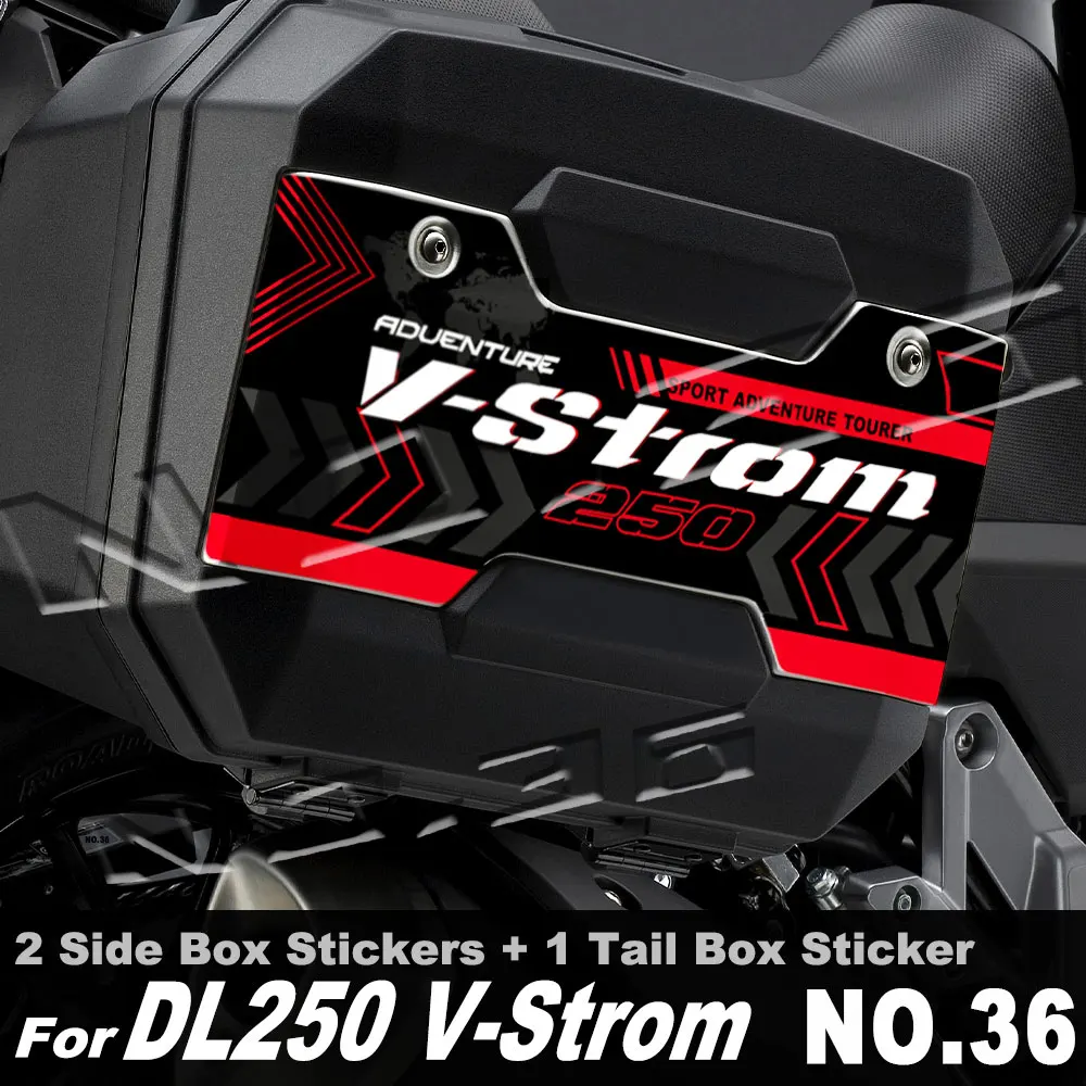 For Suzuki DL250 V-Strom 3M Motorcycle Side Box Sticker Pads Tail ...