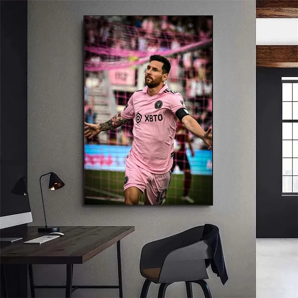 Doodle-Football-Star-Messi-Retro-Poster-Wall-Art-Decoration-Painting ...