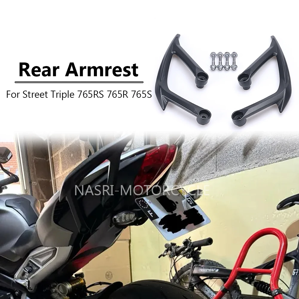 Motorcycle Passenger Rear Grab Handle CNC Hand Handle Grab Bar Rail For