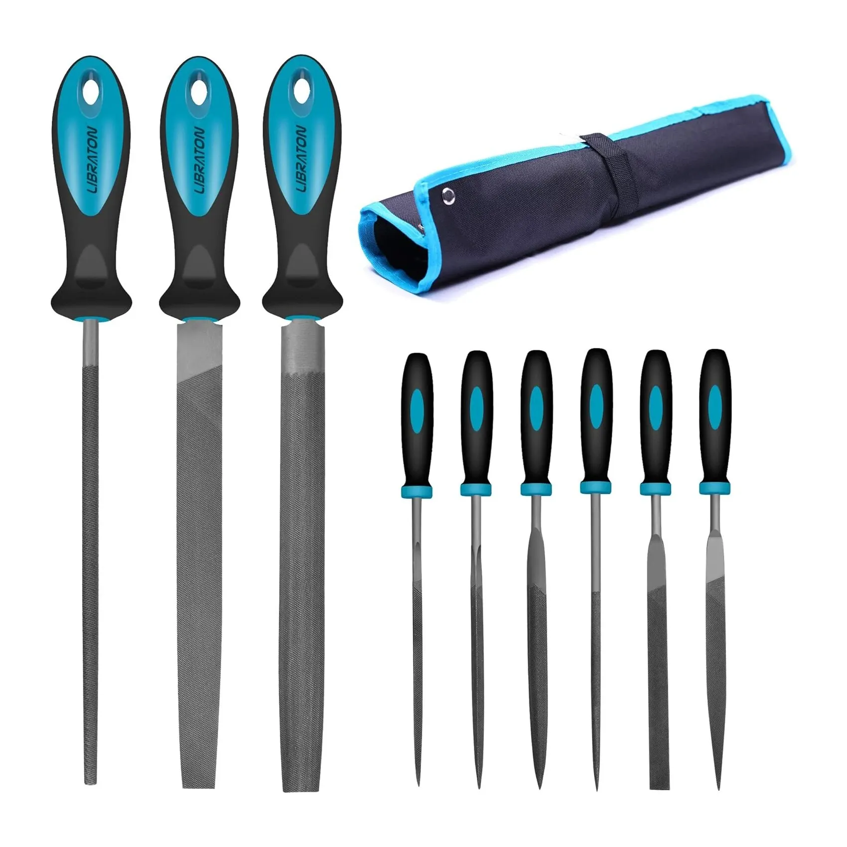 LIBRATON-9PCS-Metal-Files-Set-Needle-Files-Files-Rasps-Flat-Round-Half ...