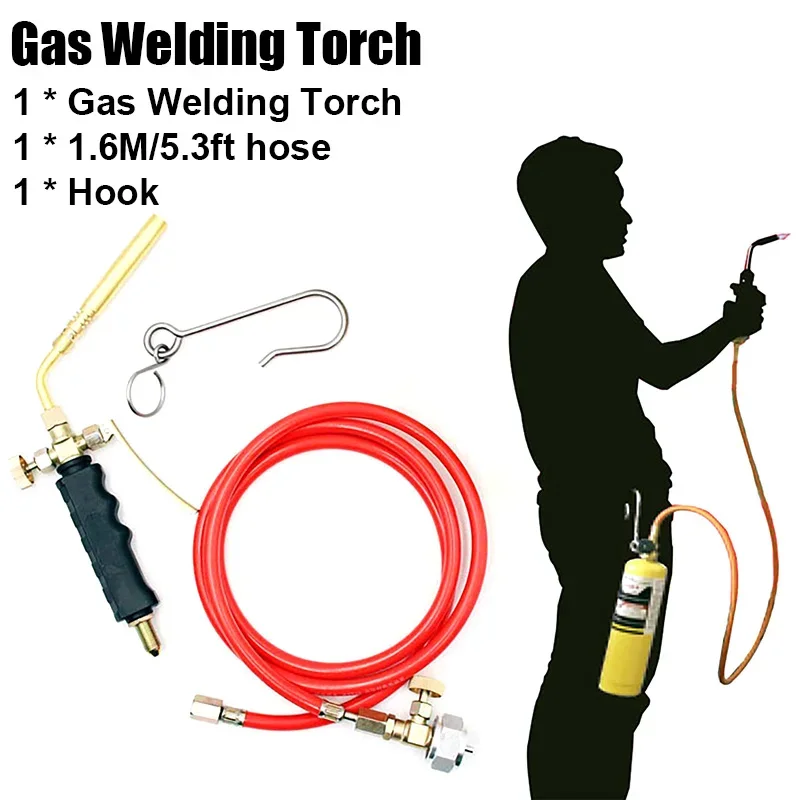 Dual-Switch-Gas-Welding-Torches-With-1-6M-5-3ft-Hose-Hook-Propane-Gas ...