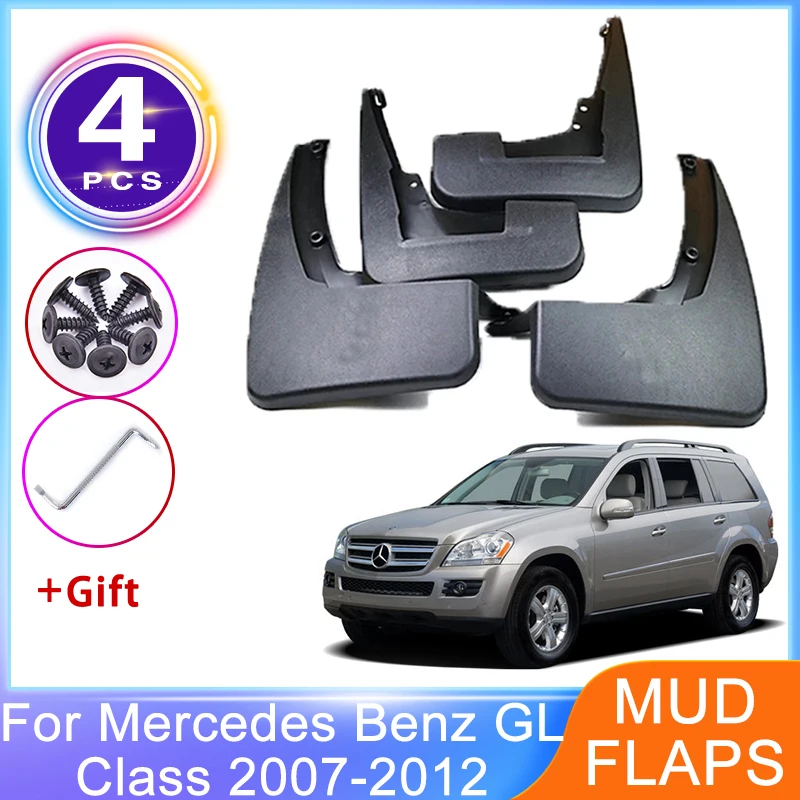 4PCS-Mudflaps-For-Mercedes-Benz-GL-Class-X164-2007-2012-Fender-Front ...
