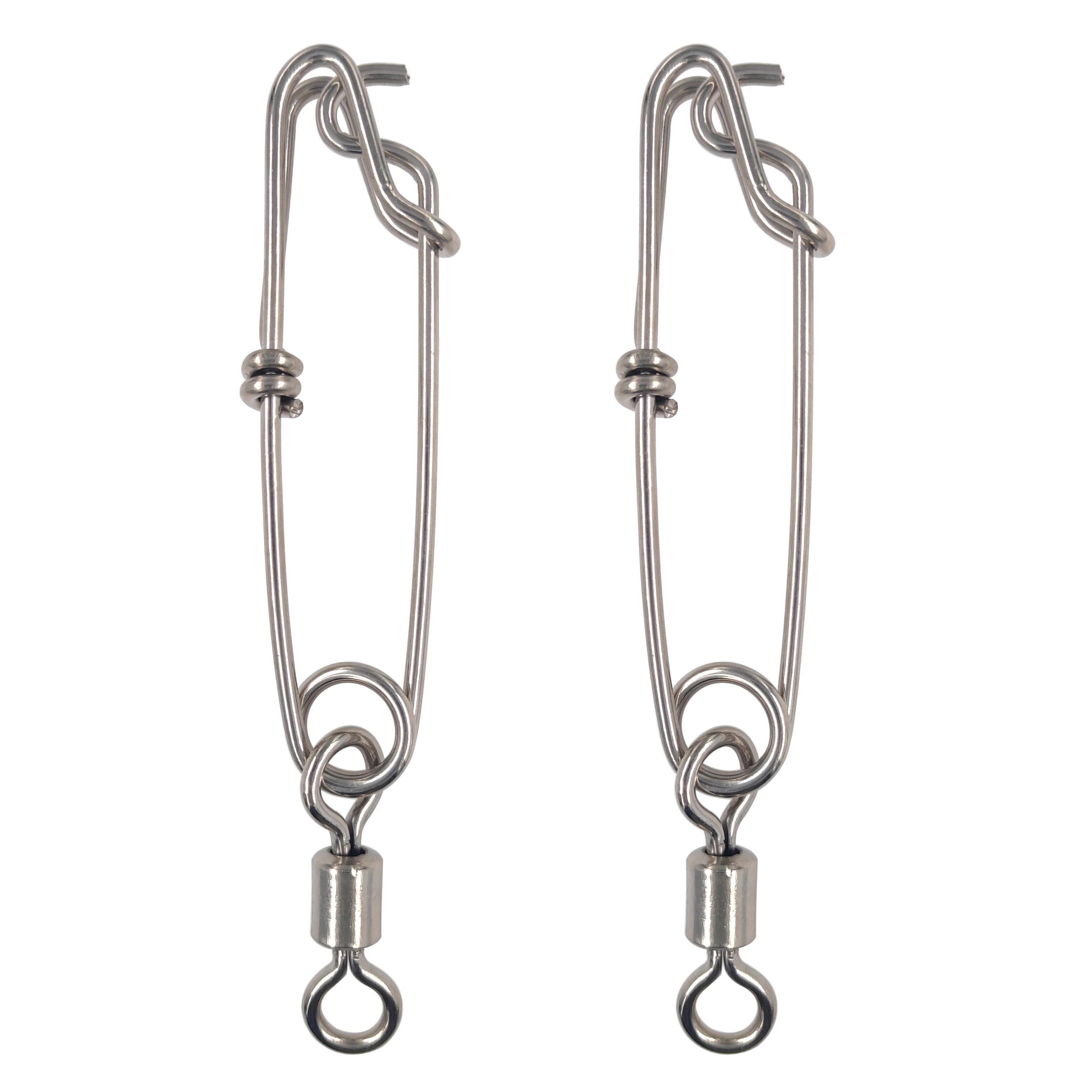 50-200pcs Stainless Steel Fishing Long Line Clips Snap Saltwater ...