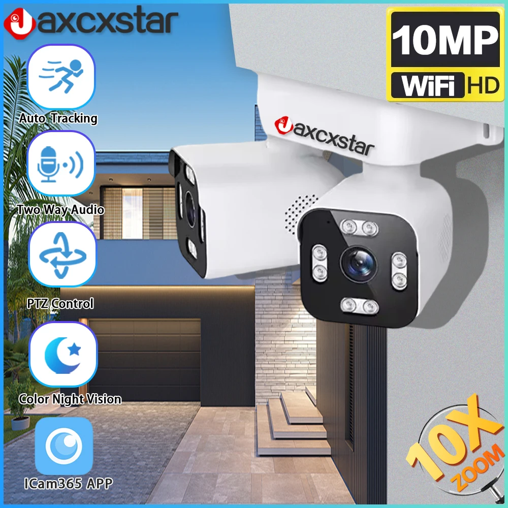 10MP-5K-Outdoor-Wifi-PTZ-Camera-10X-Zoom-Dual-Lens-Dual-Screen-AI-Auto ...