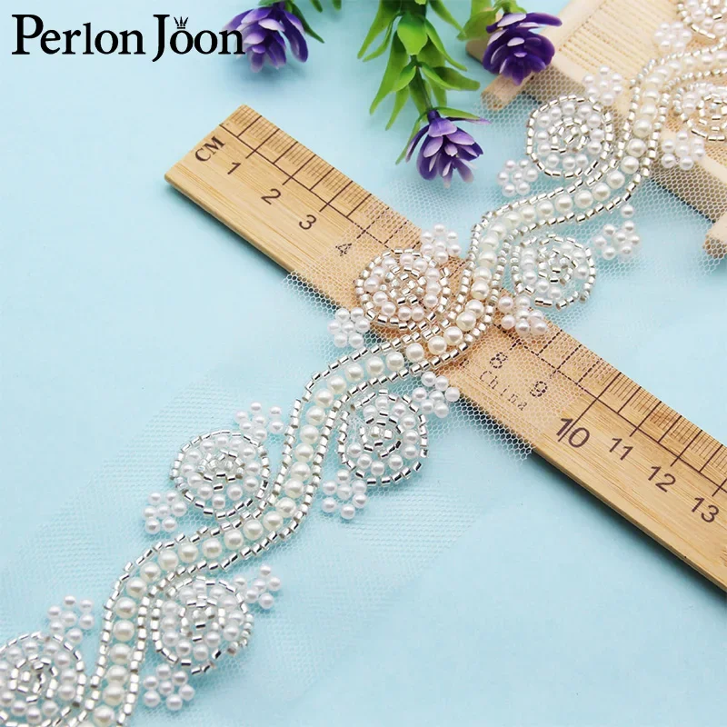 Wavy-Shape-Pearl-Imitation-Handmade-Lace-Trim-DIY-Sewing-Decoration ...