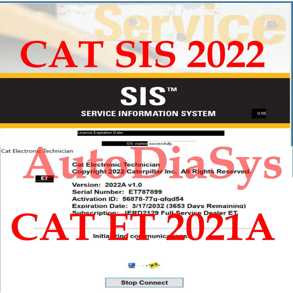 For red Caterpillar CAT ET 2024A diagnostic program Factory password 10 ...