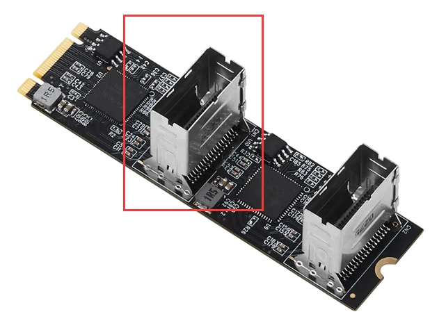 乐扩M.2转8口SATA3 6G扩展卡B+M Key PCIe 3.0接口SSD固态硬盘-阿里巴巴
