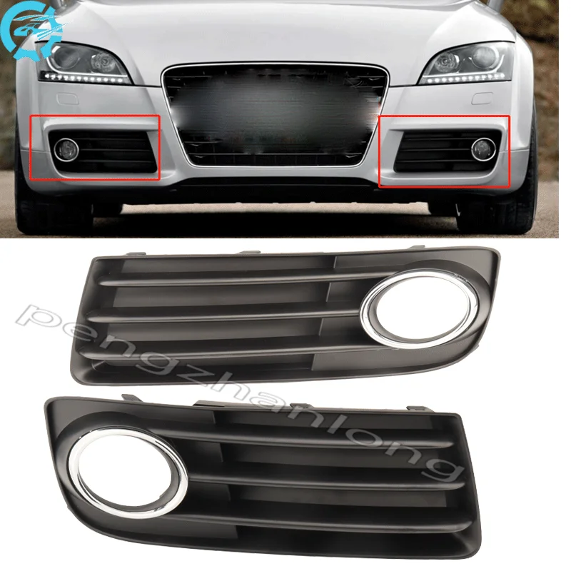 Auto Left or Right Side Front Bumper Fog Light Grille Grill Cover For ...