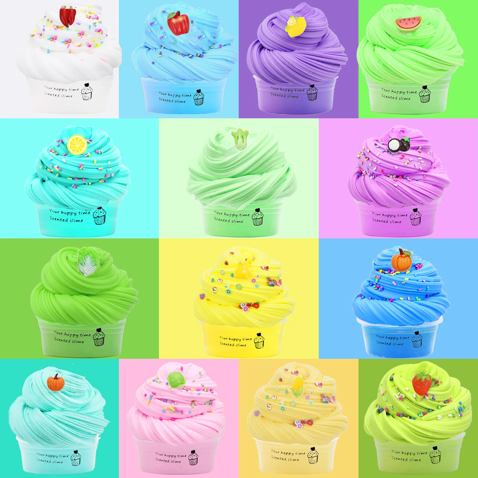 Kit de slime moelleux super extensible et non collant, gâteau animal ...