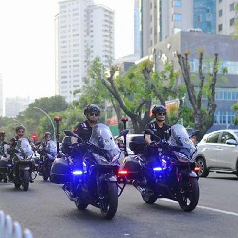 Police-Motorcycle-Scooter-led-warning-light-Fso-flasher-lamp-Red-Blue ...