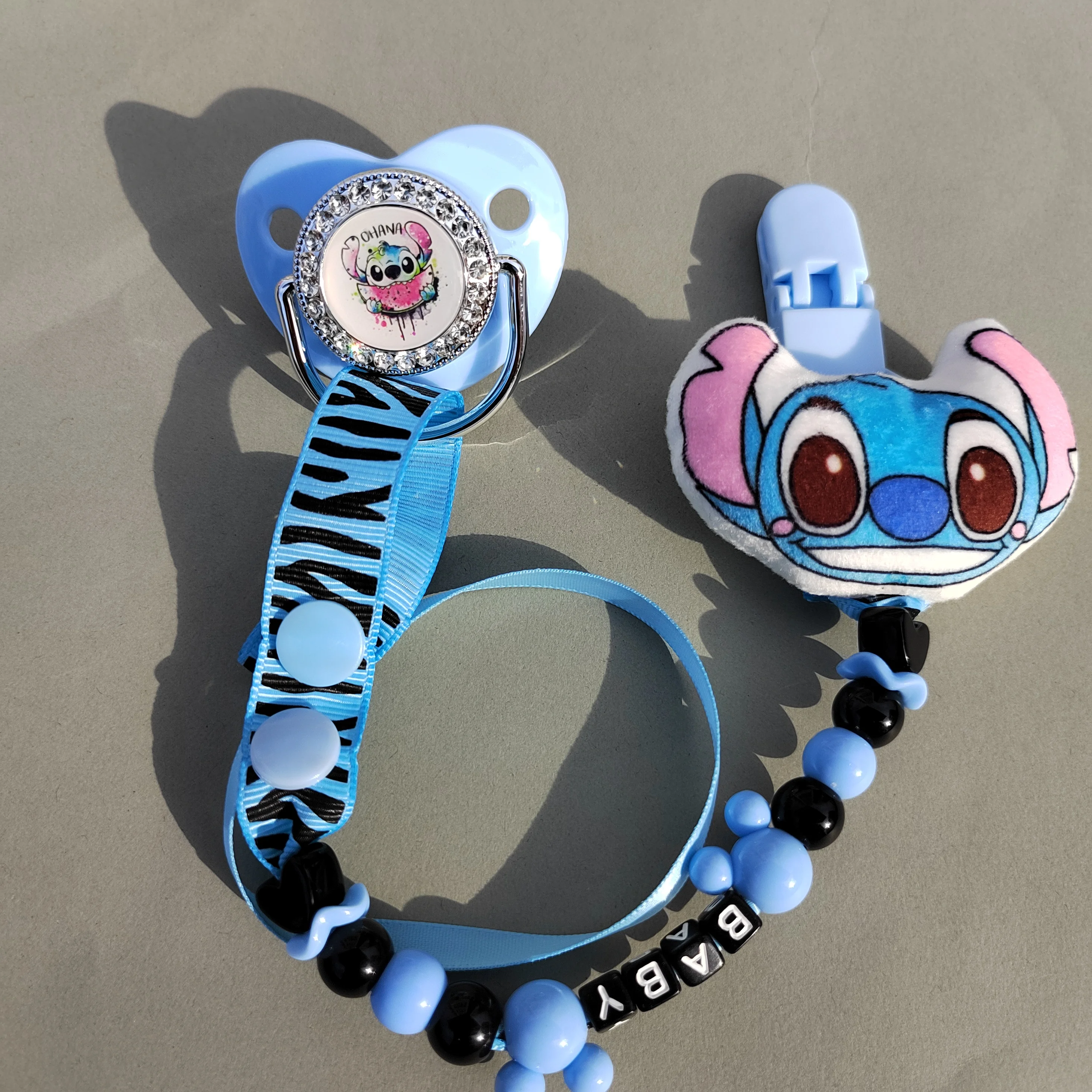 Latest-Personalize-any-name-Stitch-Baby-Pacifier-Clip-Shoes-Headband ...