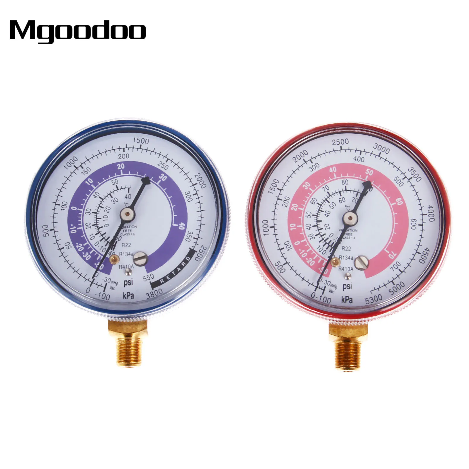 2Pcs Air Conditioner Refrigerant R134A R22 R410A High Low Pressure ...