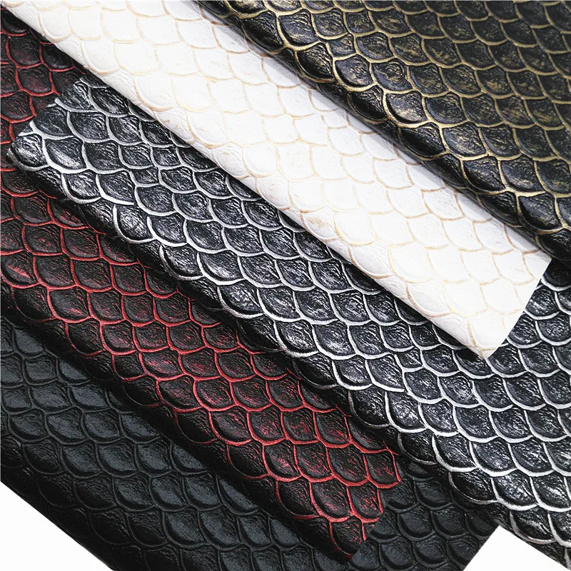 30X134CM-Fish-Scales-Embossed-Synthetic-Leather-Faux-Leather-Vinyl ...