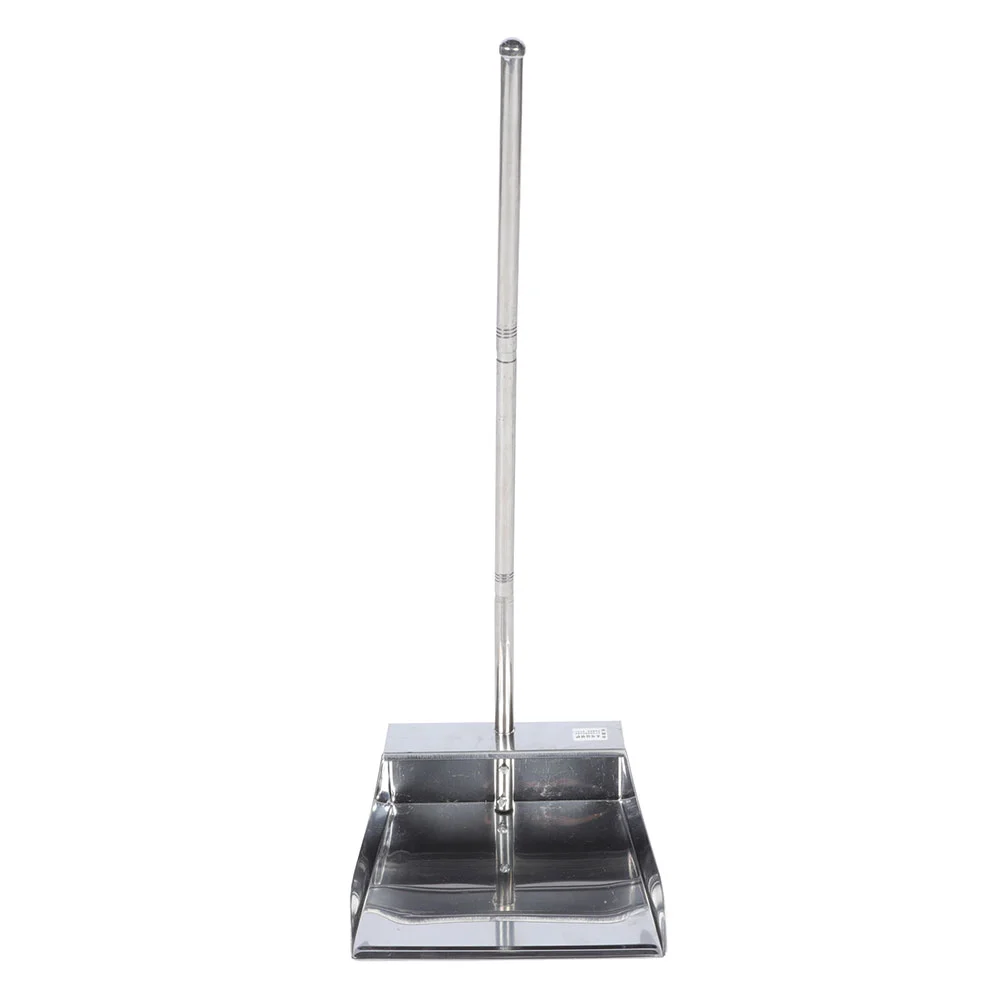 Stainless-Steel-Dustpan-Long-Handled-Pan-Metal-Upright-Dustpan-Heavy ...