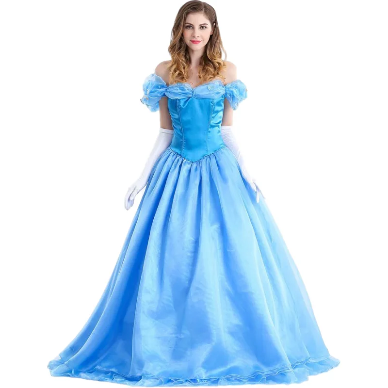 Deluxe-Adult-Cinderella-Dress-Halloween-Cosplay-Costumes-Women-Fancy ...