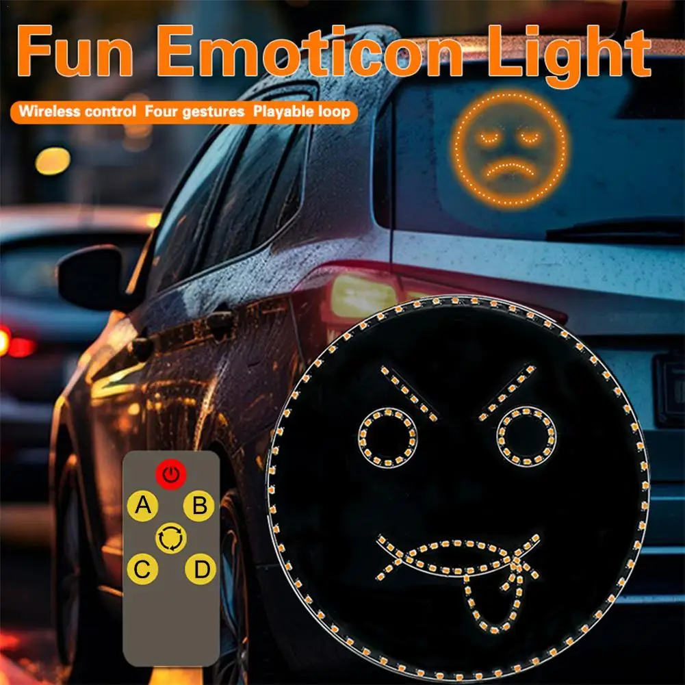 Car-LED-Fun-Emoticon-Light-Smile-Face-Lights-With-Remote-Control-Car ...