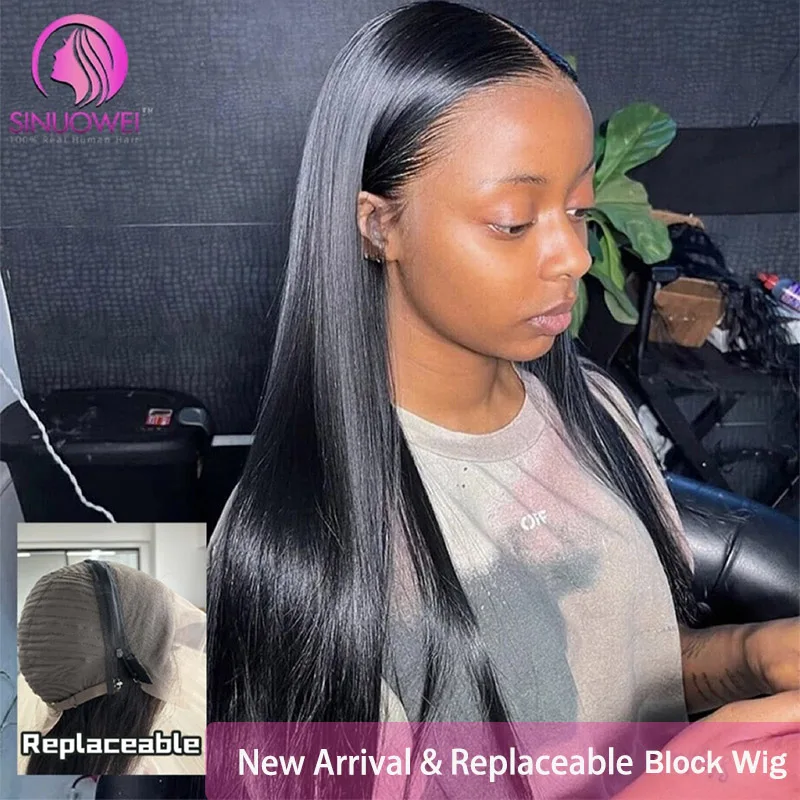 Straight-Replaceable-Block-Wig-With-Zipper-Magic-Lace-Wig-With-Optional ...