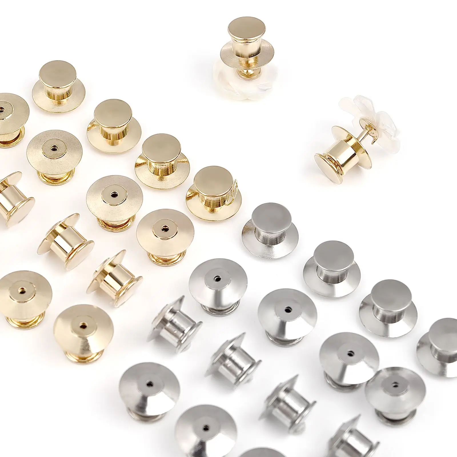 10-20Pcs-Metal-Locking-Pin-Back-Locking-Pin-Keeper-Clasp-DIY-Backing ...