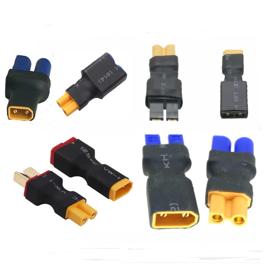 2 Pcs XT30 Male Female to Deans T Plug TRX Traxxas EC5 EC2 Male Female ...