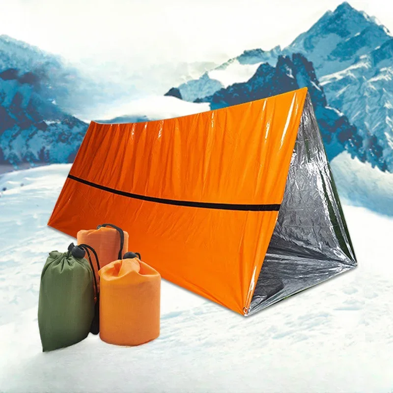 2Person Emergency Shelter Waterproof Thermal Blanket Rescue Survival ...