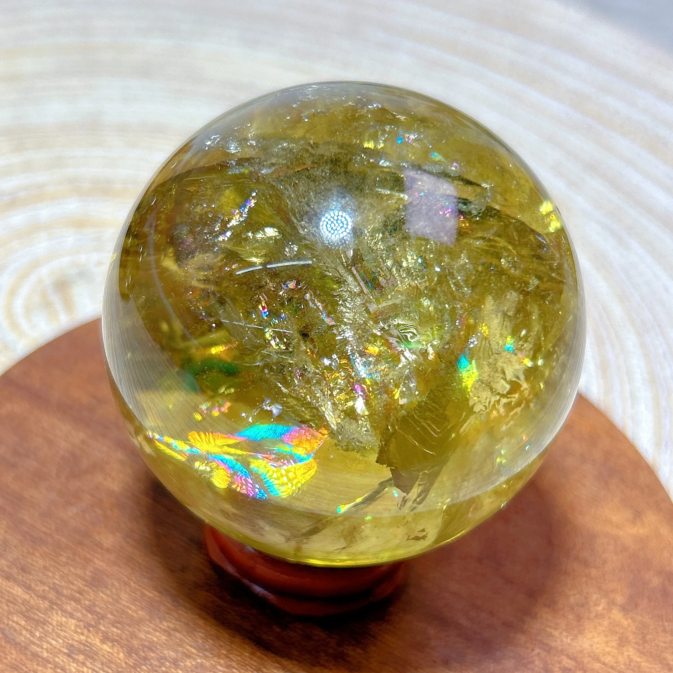 Natural-Crystals-Citrine-Sphere-Gemstone-Ball-Rainbow-Healing-Energy ...