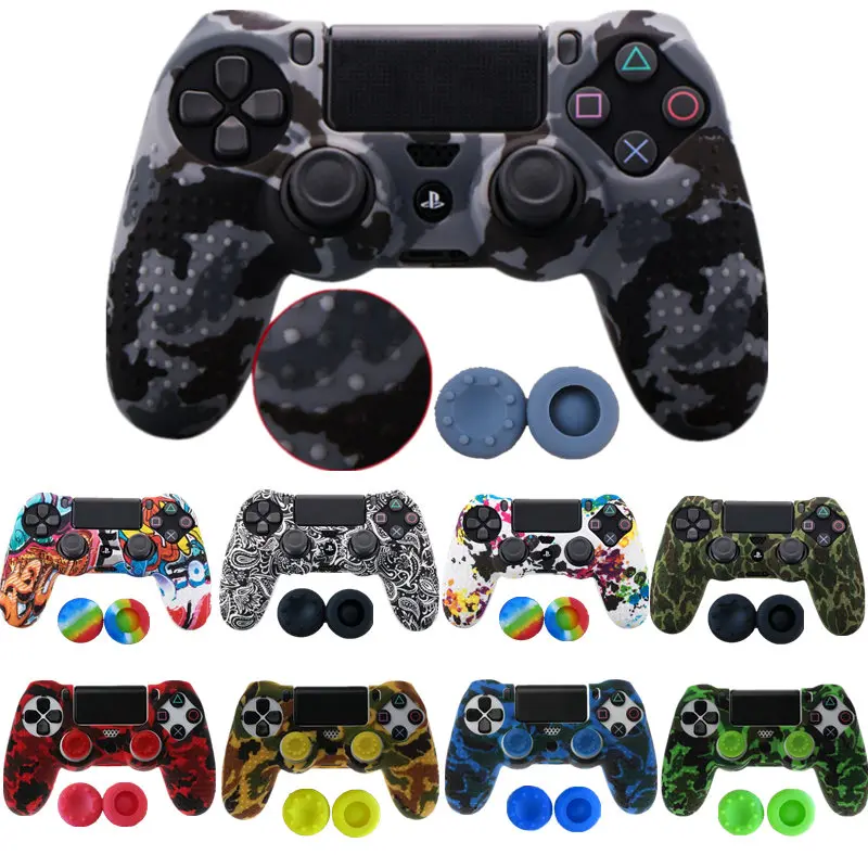 Silicone-Camo-Protective-Skin-Case-For-Sony-PS4-DS4-Pro-Slim-Controller ...