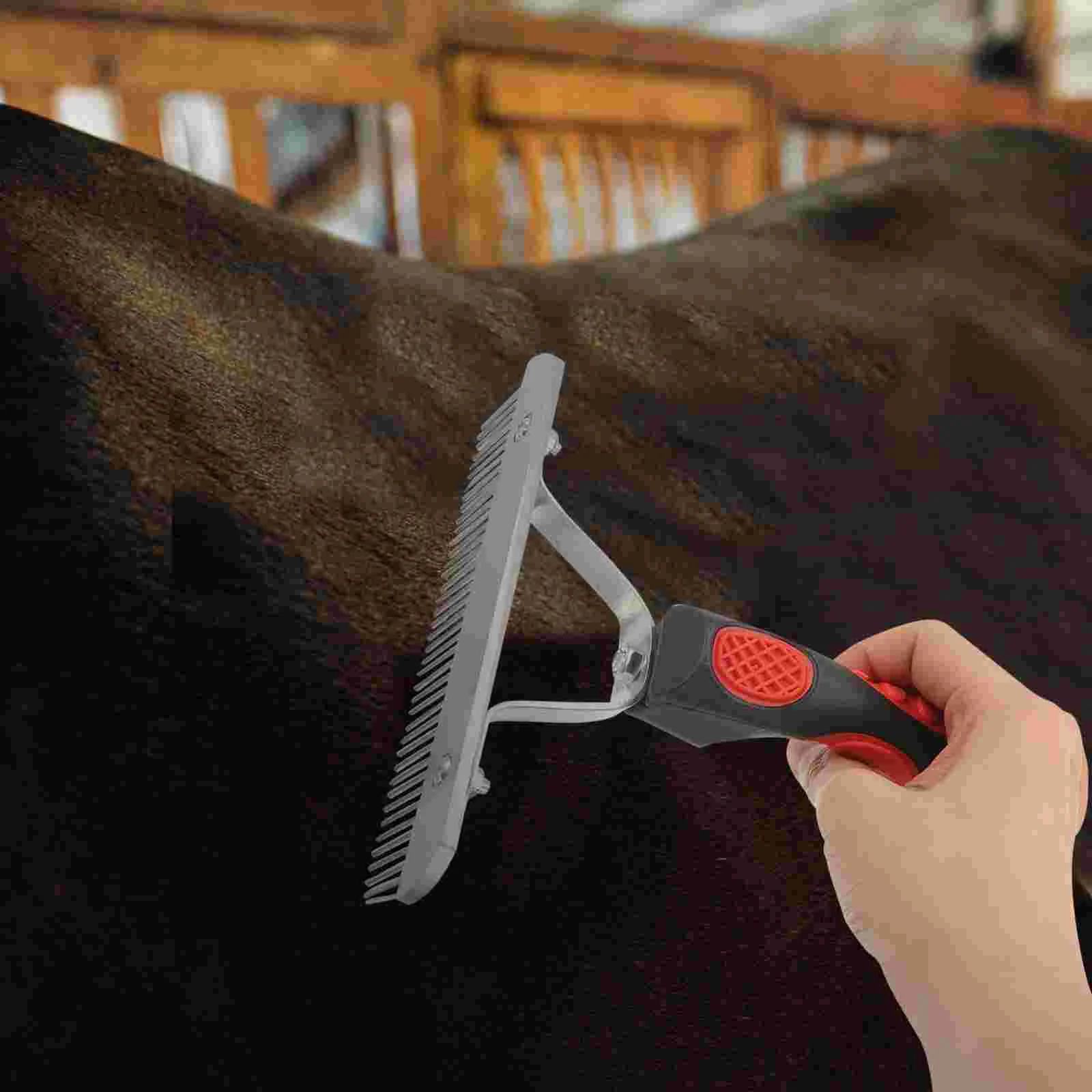 Brush-Cleaning-Horse-Sweat-Scraper-Grooming-Supply-Durable-Rake-Animal ...