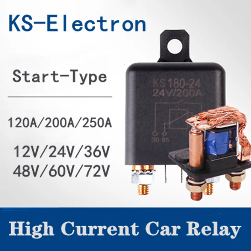 High Current Car Truck Motor Automotive Starting Relay 250A 200A 100A ...