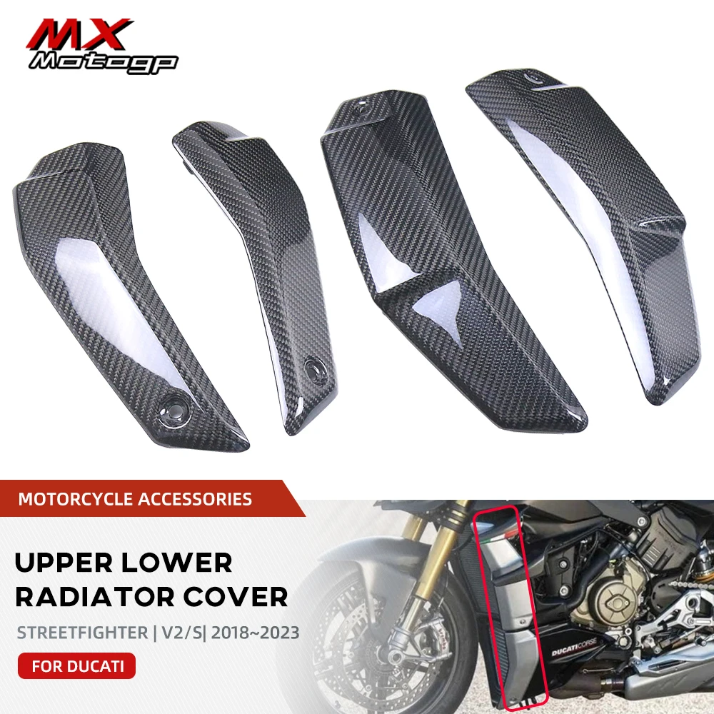 For-DUCATI-Streetfighter-V4-V4S-2018-2023-Upper-Lower-Radiator-Guard ...