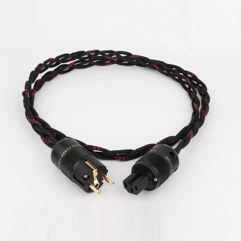 Preffair Schuko Mains Power Cord Cable Hifi Cd Amplifier Amp Eu Power ...