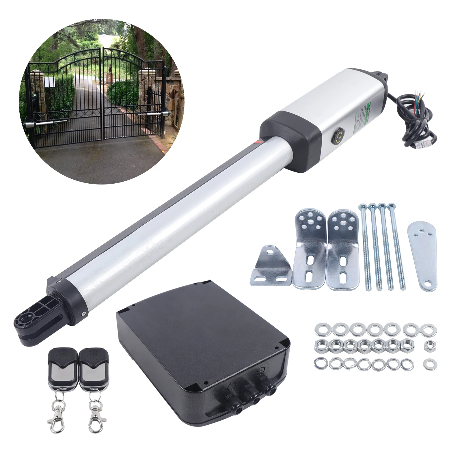 50W 230-240V IP44 Automatic Electric Swing Gate Opener Kit Single Arm ...