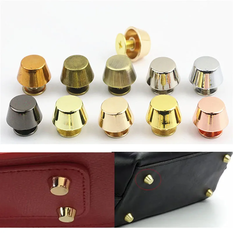 20sets Rose Gold Metal High Quality Leather Bag Handbag Purse Bottom ...
