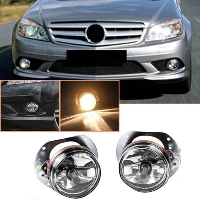 Front-Bumper-Fog-Lights-Driving-Lamp-Foglight-With-Bulb-For-Mercedes ...