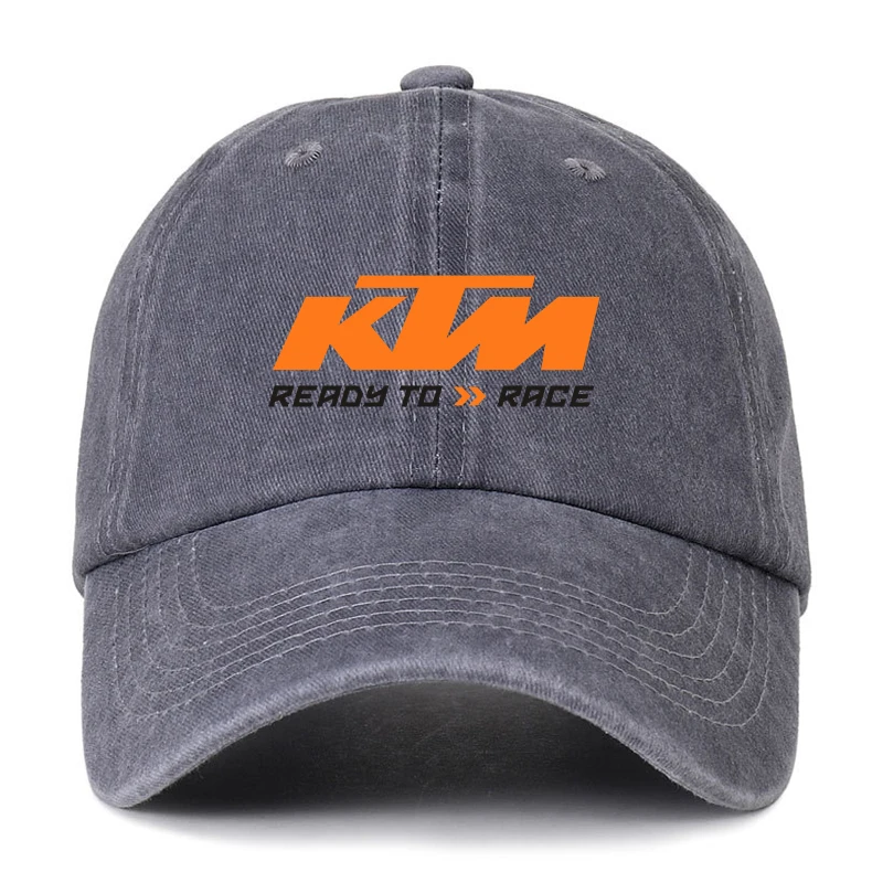 KTM-Solid-Washed-Denim-Baseball-Cap-Vintage-Unisex-Cotton-Sport-Hat ...