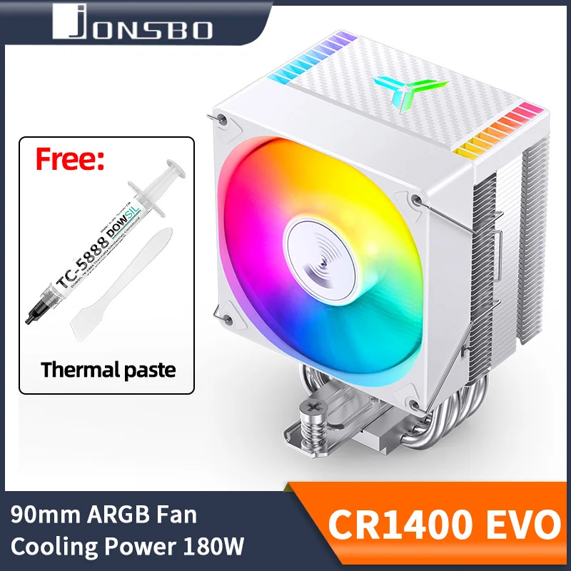 JONSBO CR1400 EVO CPU Cooler 4 Heat Pipe ARGB PWM Processador Air ...